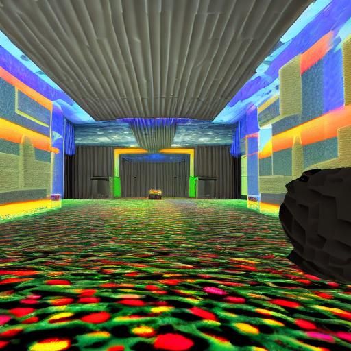 Acid Liminal Room - AI Generated Artwork - NightCafe Creator