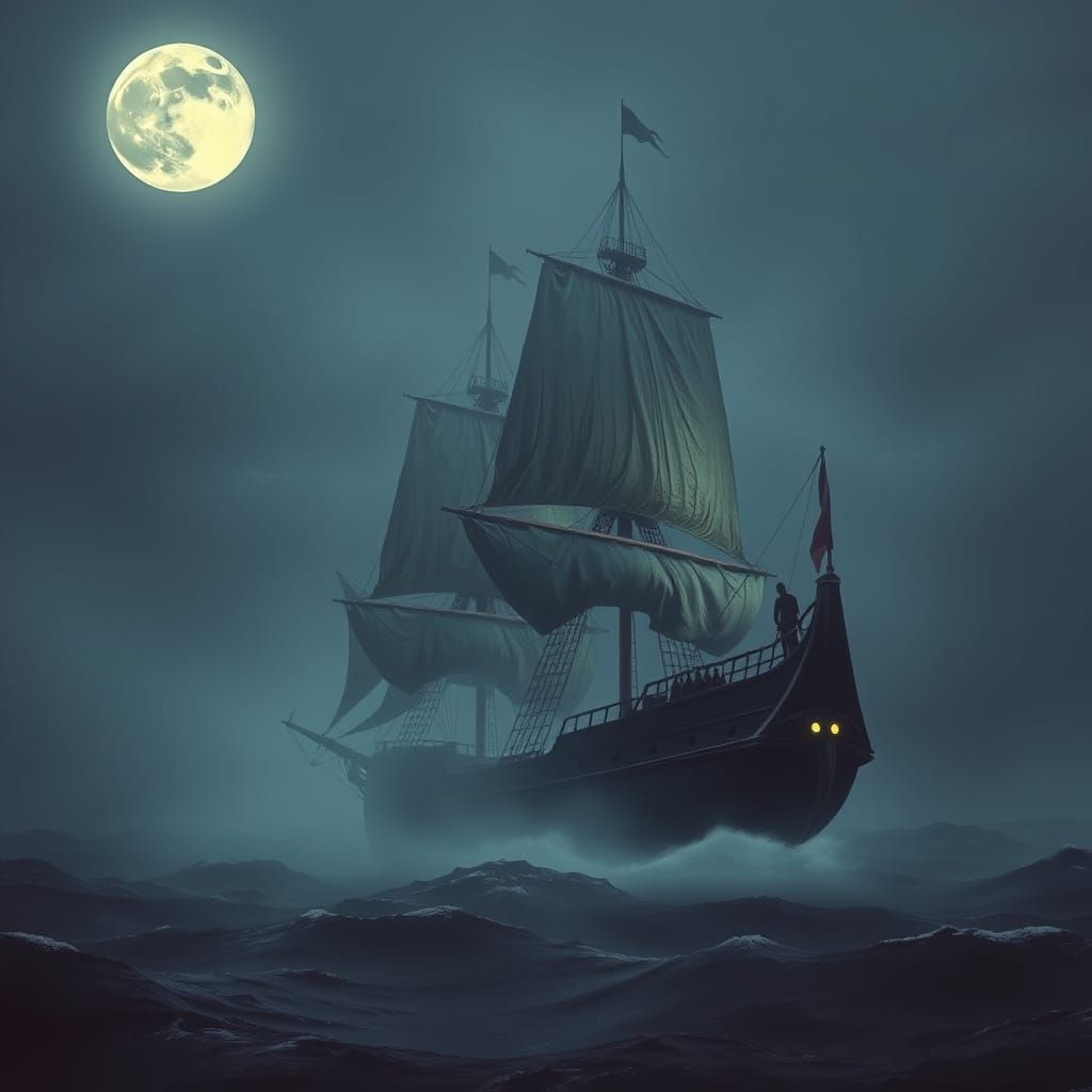 The sea wind howls, a mournful sound, Where waves crash down, a watery ...