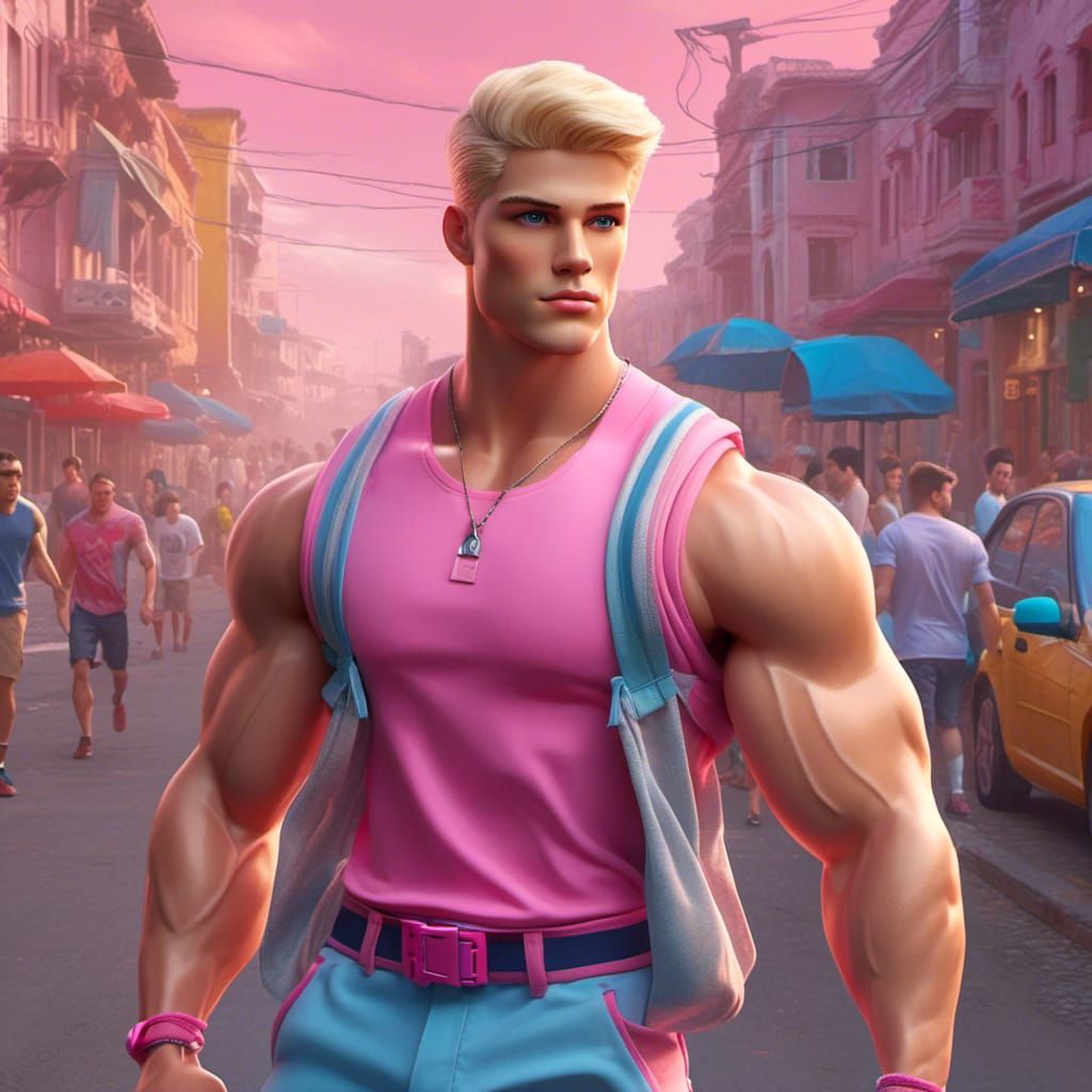 muscular ditzy blonde male with rosey cute lips and light blue eyes, 20 ...