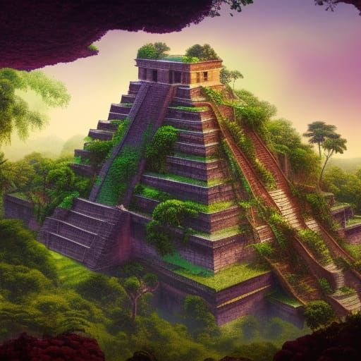 Mayan temple - AI Generated Artwork - NightCafe Creator