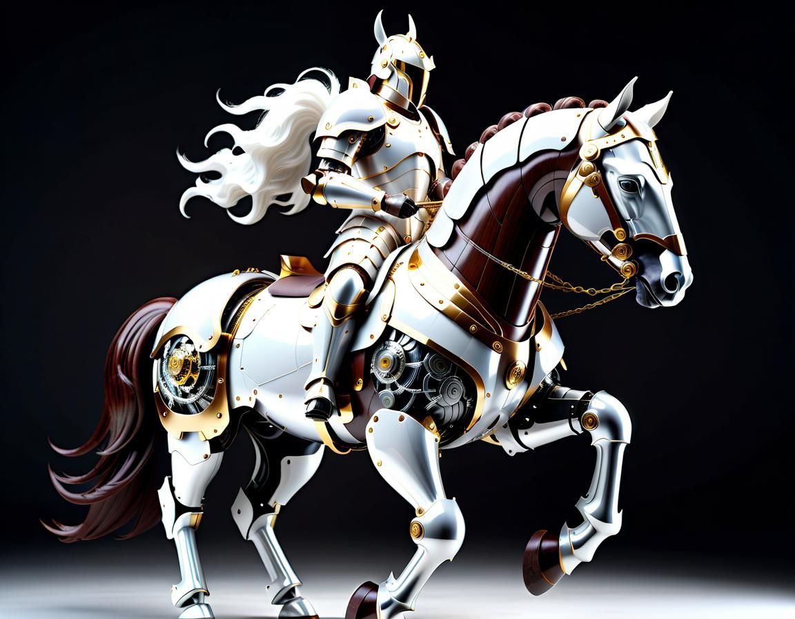 Mechanical Horse Knight Rider - AI Generated Artwork - NightCafe Creator