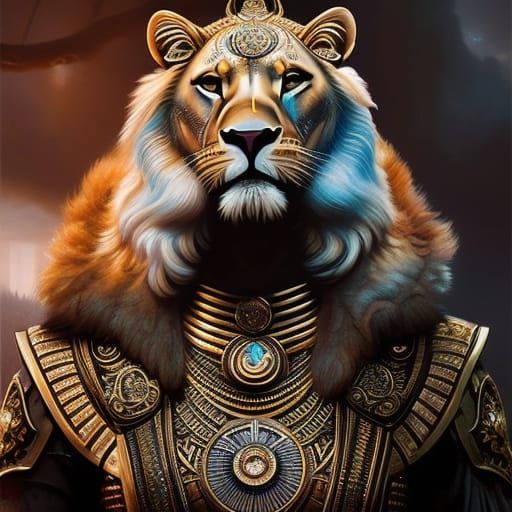 The God of War, Maahes - AI Generated Artwork - NightCafe Creator