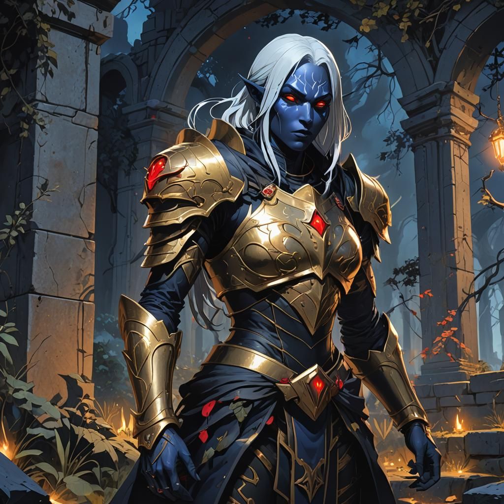 Drow Bandit Leader - AI Generated Artwork - NightCafe Creator