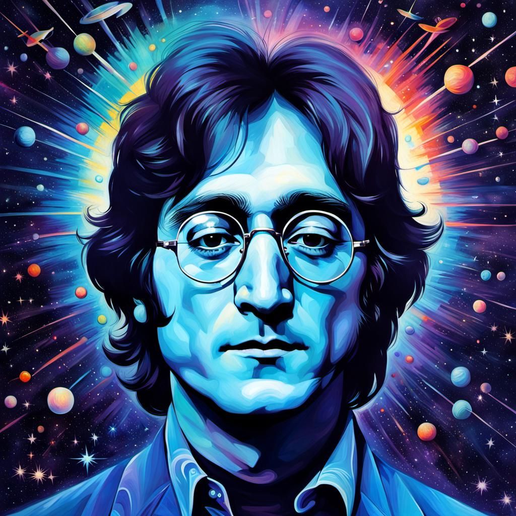 John Lennon cosmic, 60s kitsch and psychedelia;synesthesia by artist ...