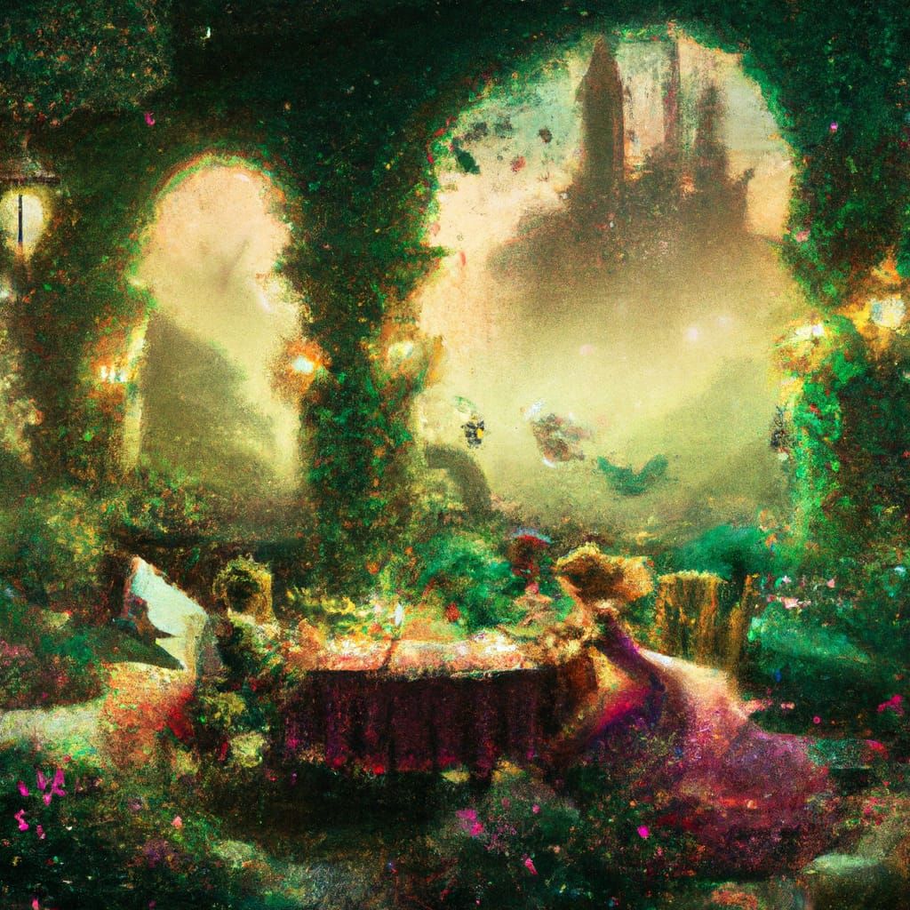 Fairy Dinner Date IV - AI Generated Artwork - NightCafe Creator