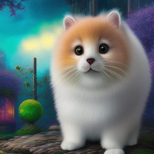 Fluffy Floof Kitty - AI Generated Artwork - NightCafe Creator