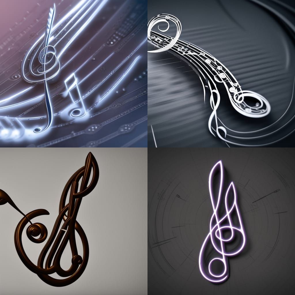 Treble clef, music notes - AI Generated Artwork - NightCafe Creator