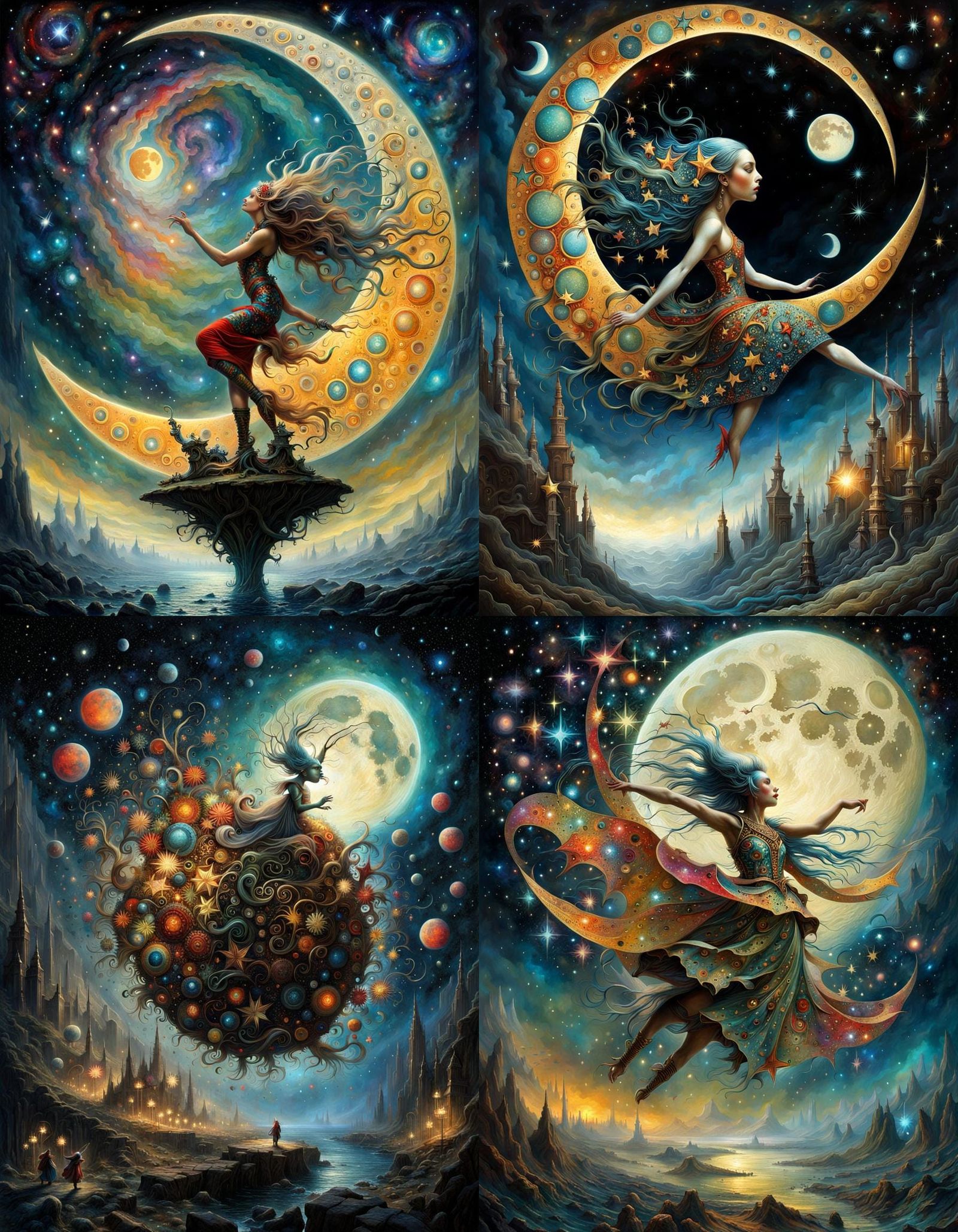 Antropomorphic moon dancer - AI Generated Artwork - NightCafe Creator