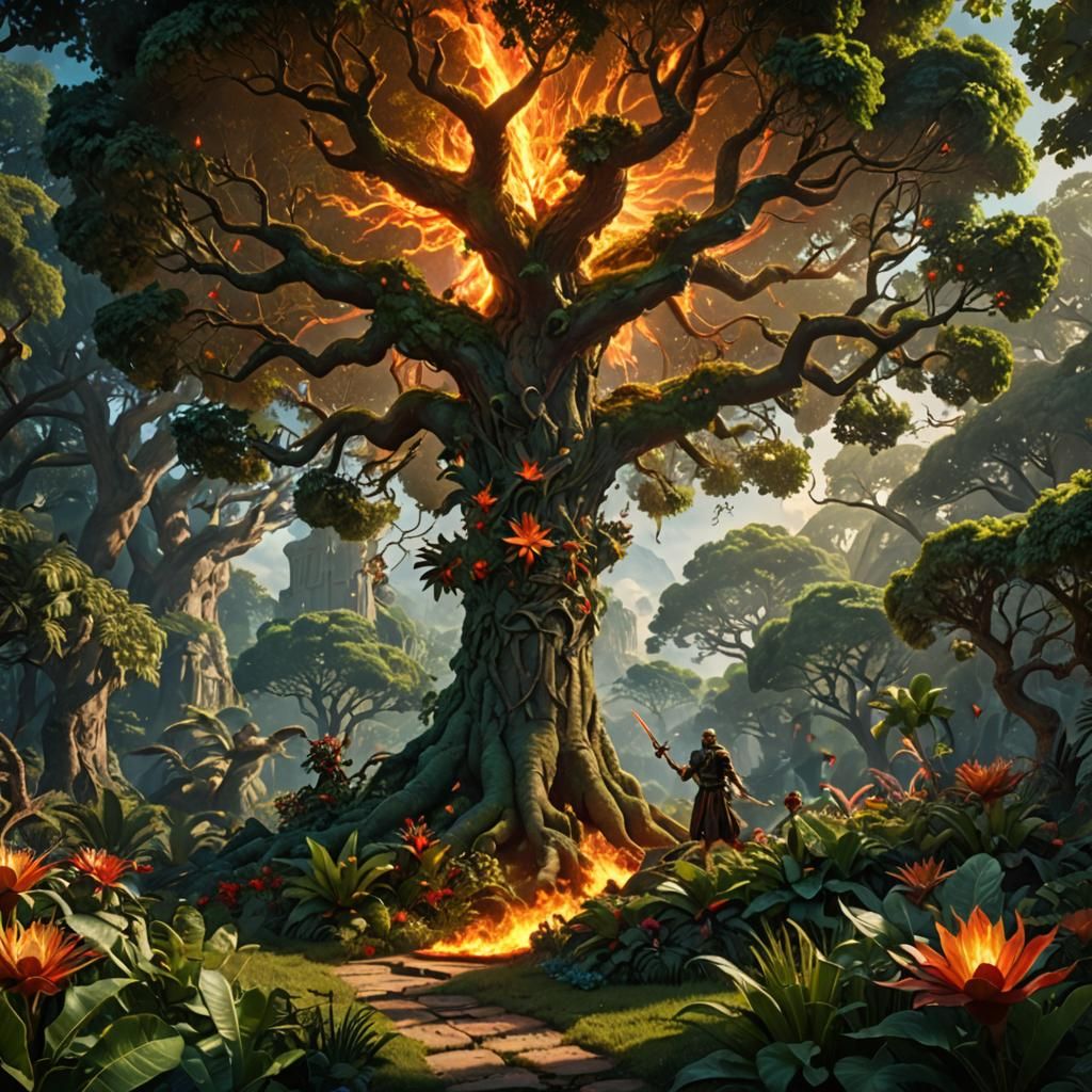 The defended tree - AI Generated Artwork - NightCafe Creator