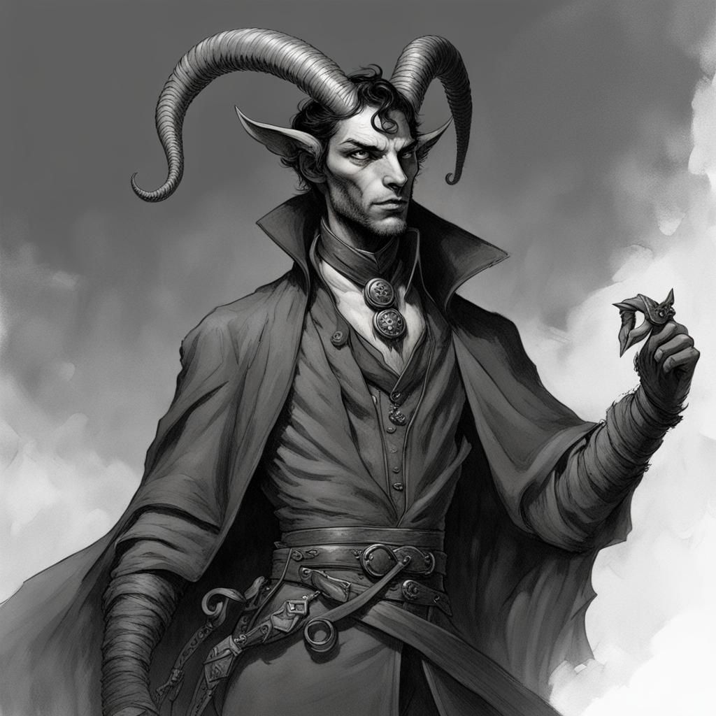 Tiefling, Flirty, Male, noble, supernatural, playful, provacative - AI ...