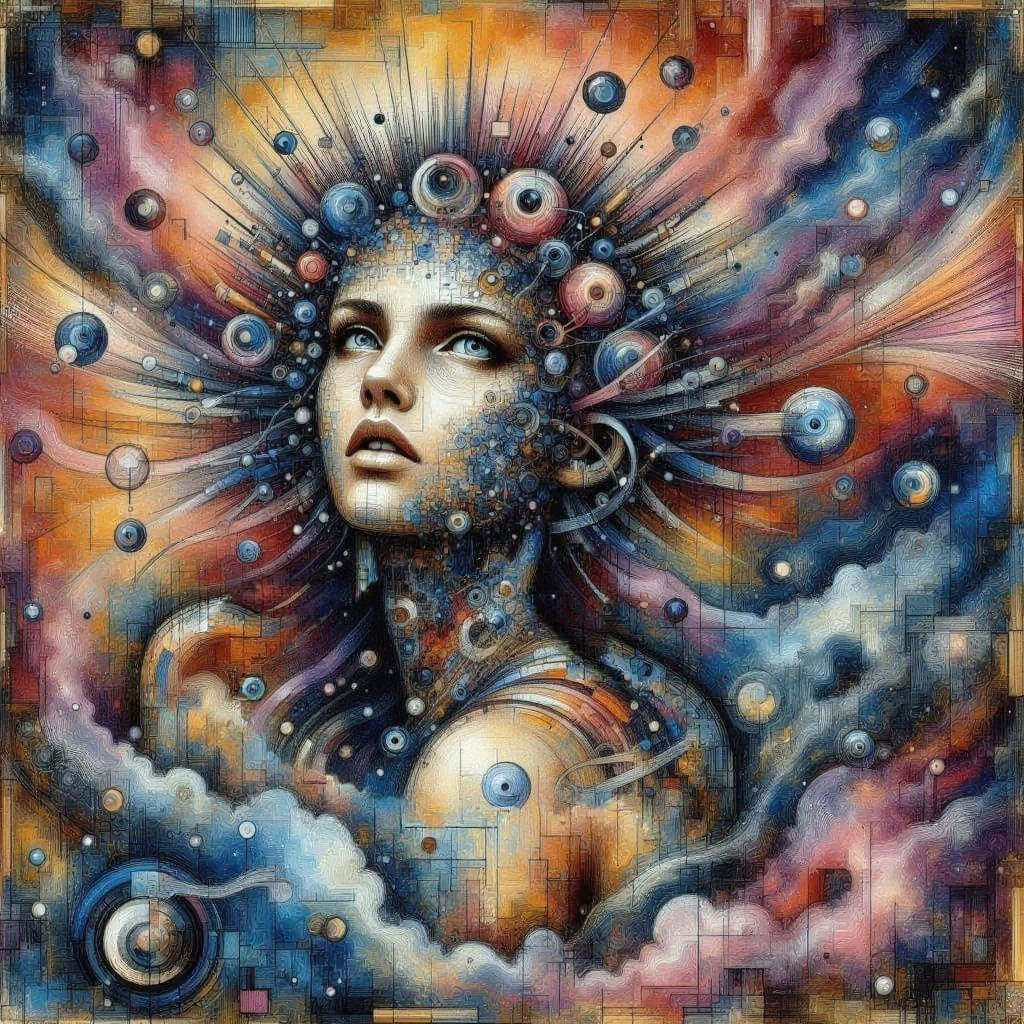 Life Inside Her Eyes - Abstract Portrait: Life Inside Her ...