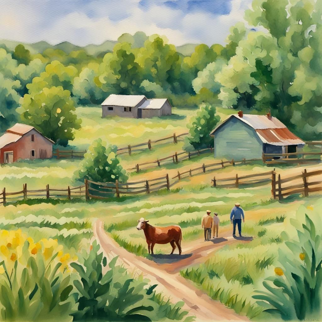 green acres, farm life 1 - AI Generated Artwork - NightCafe Creator