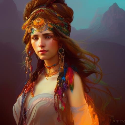 A beautiful gypsy - AI Generated Artwork - NightCafe Creator