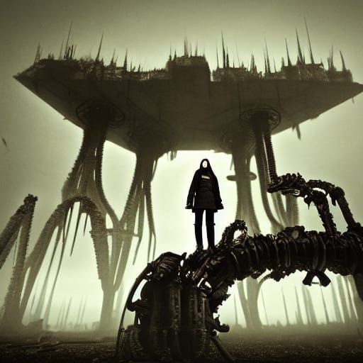 Gothic Post-Apocalyptic Dreamscape in Cyberpunk St... - AI Art