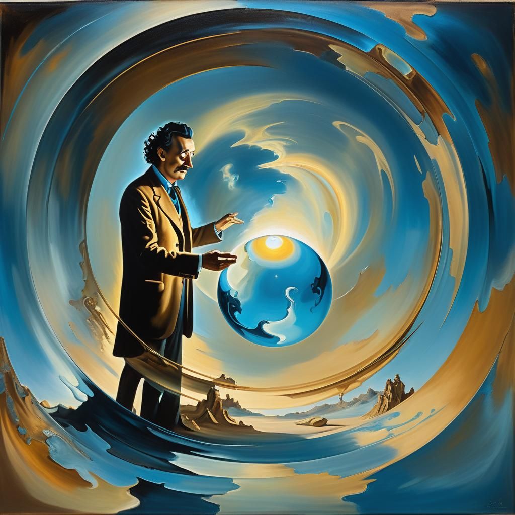 ancient genius anamorfosis - Ancient Genius Contemplates Sur...