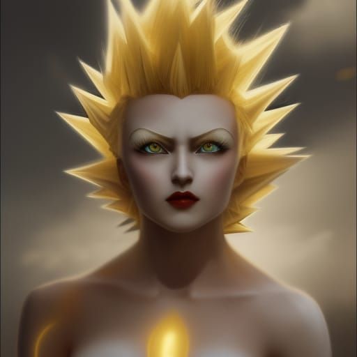 Live action, 1920s, Realistic and Beautiful Super Sayayin Female in a combat, trending on ...