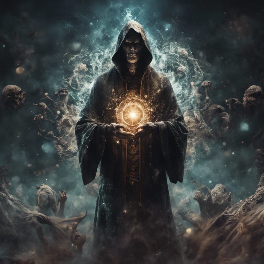 a warlock conjuring - AI Generated Artwork - NightCafe Creator