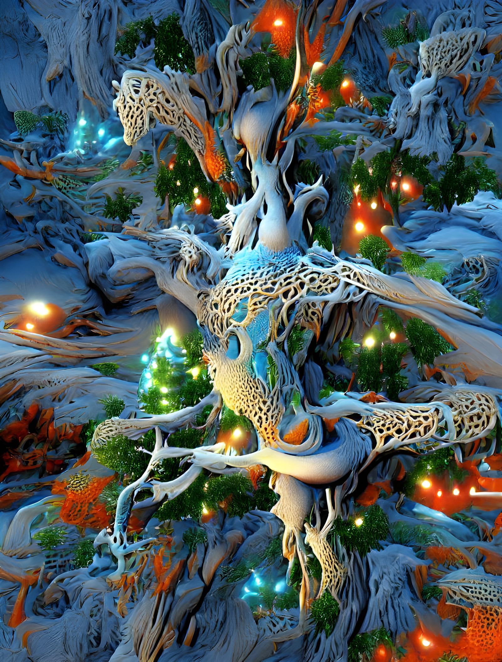 Hyperdetailed enchanted Tree Roger Dean 4K 8K 3D Unreal Engine - AI ...