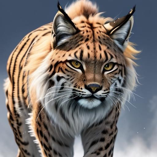 Close-up: a graceful lynx 4 - AI Generated Artwork - NightCafe Creator