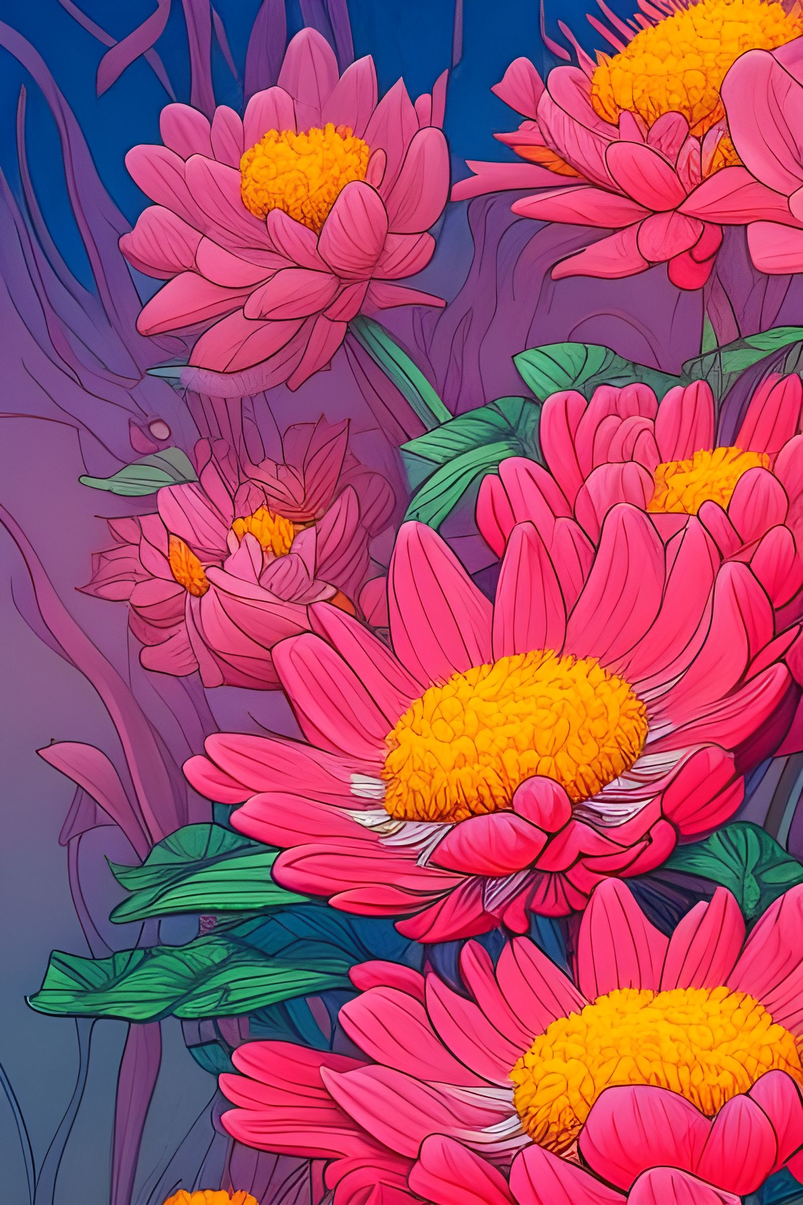 Flowers in Bloom - AI Generated Artwork - NightCafe Creator