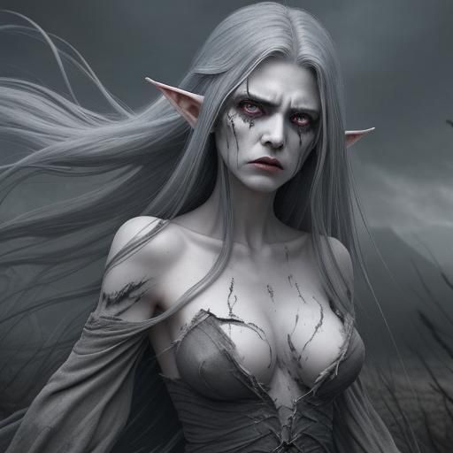 The angry banshee, with her piercing wails, was formed from the spirit of a dying female elf ...