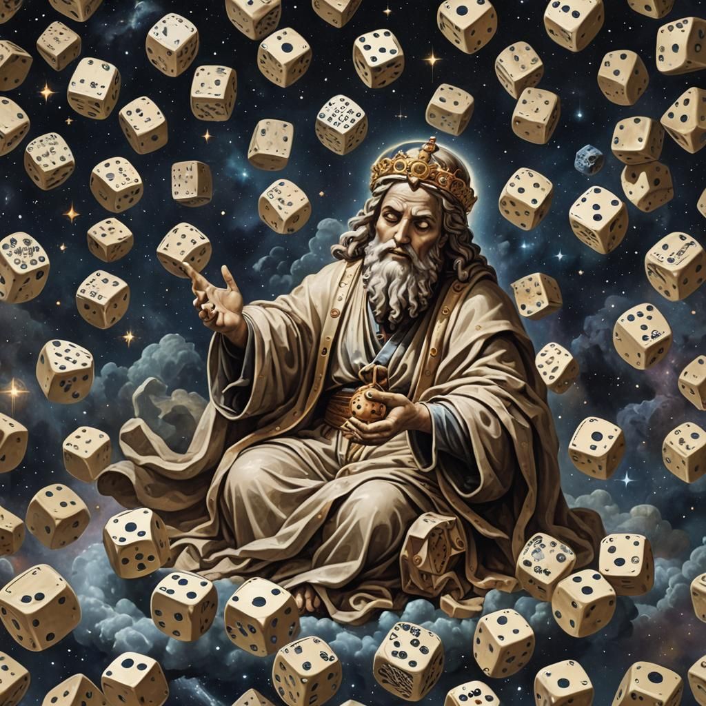 God playing dices with the universe - AI Generated Artwork - NightCafe ...