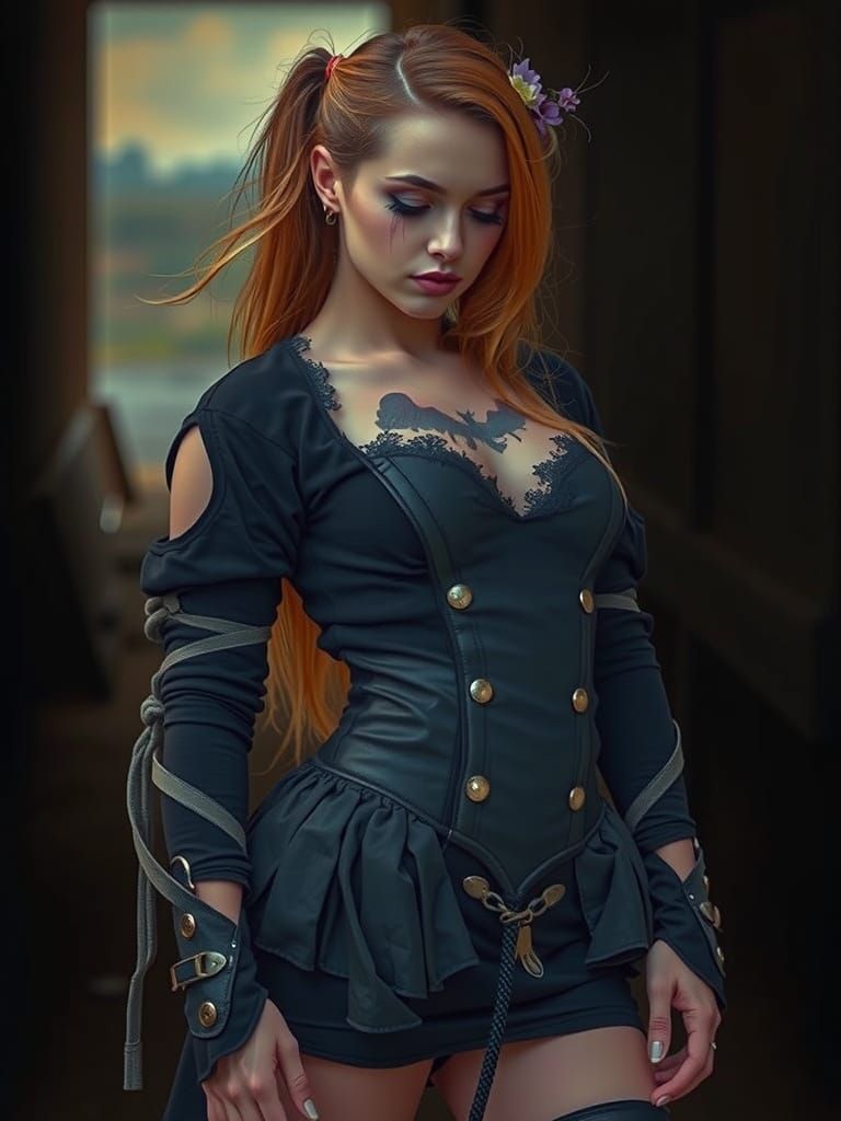 Serena Sinclair - Moody Portrait of a Woman with Scars, in ...