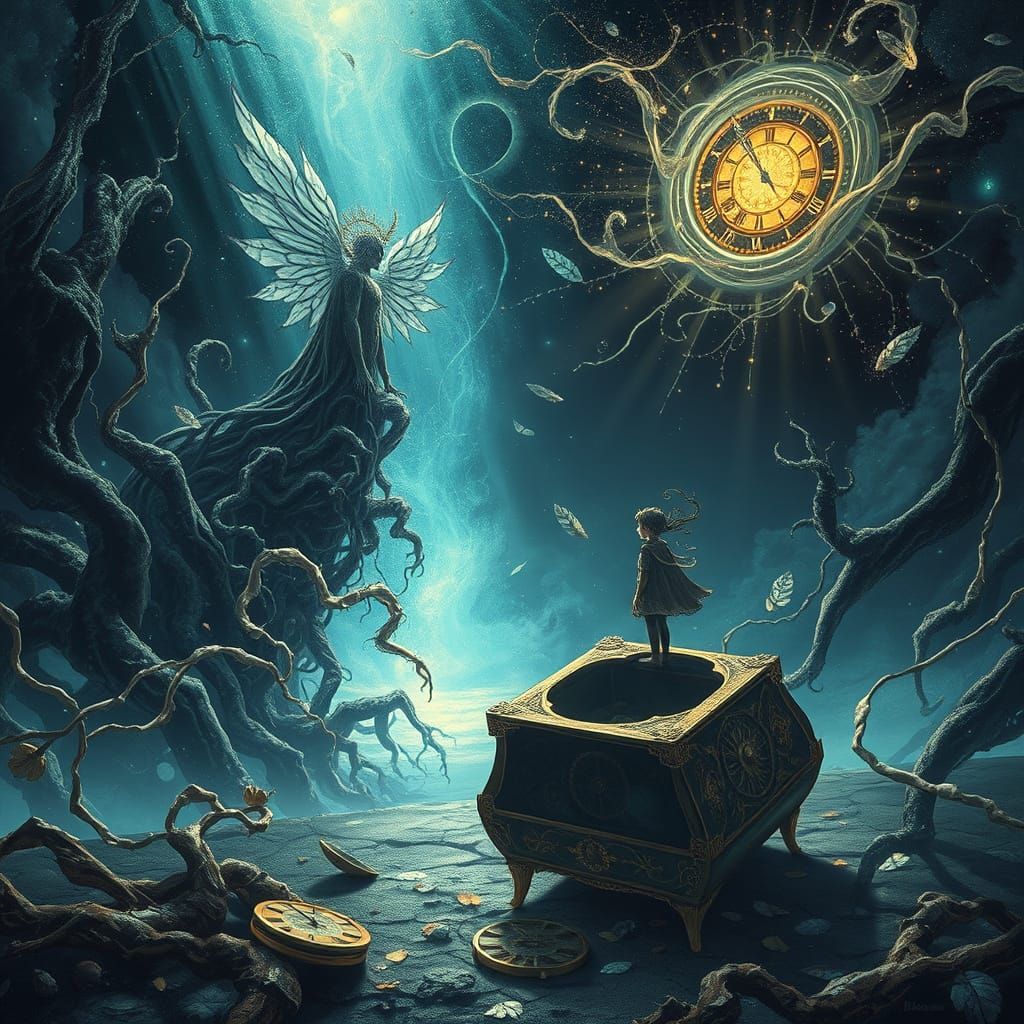 Linger, Time. Do not Dawdle away your precious sec... - AI Art