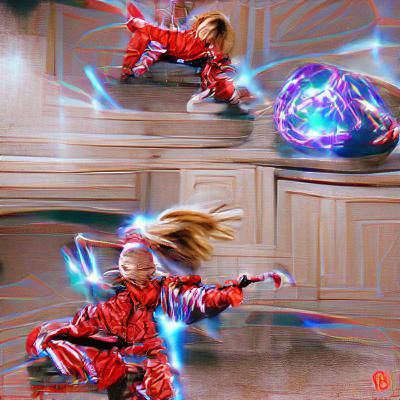 Lil Tay using the Kamehameha at Charli D'amelio in Lord Zedd's moon ...