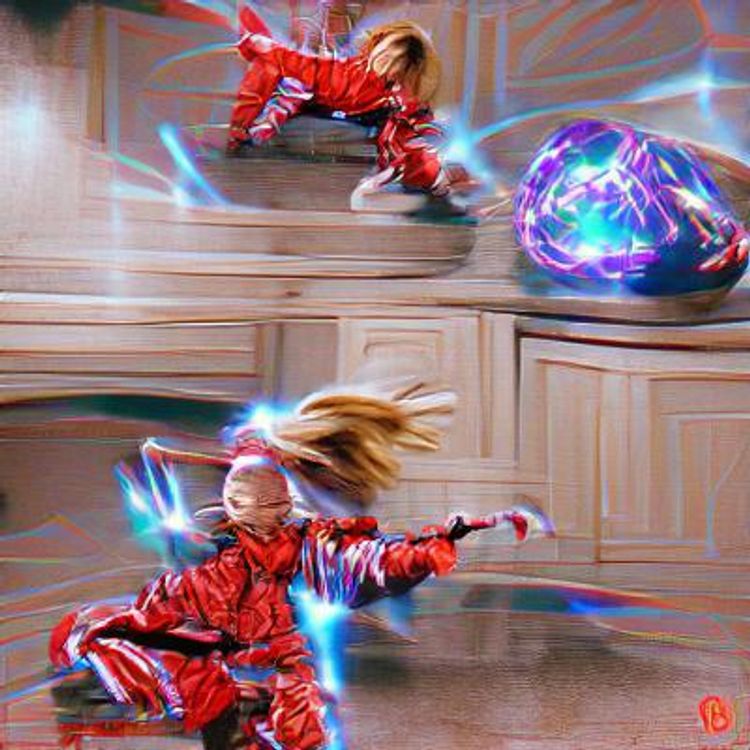 Lil Tay using the Kamehameha at Charli D'amelio in Lord Zedd's moon ...