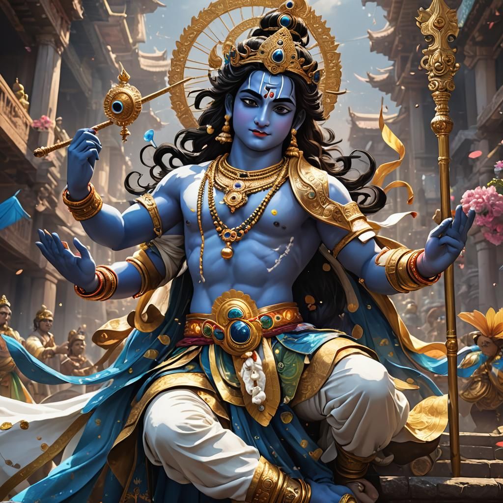 Lord Krishna - AI Generated Artwork - NightCafe Creator