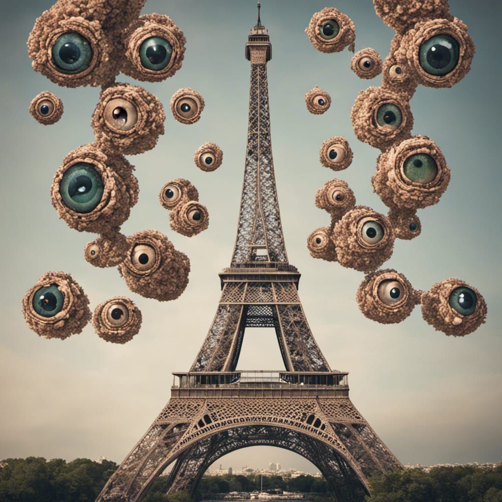 The Eye-full Tower - so full its overflowing - AI Generated Artwork ...