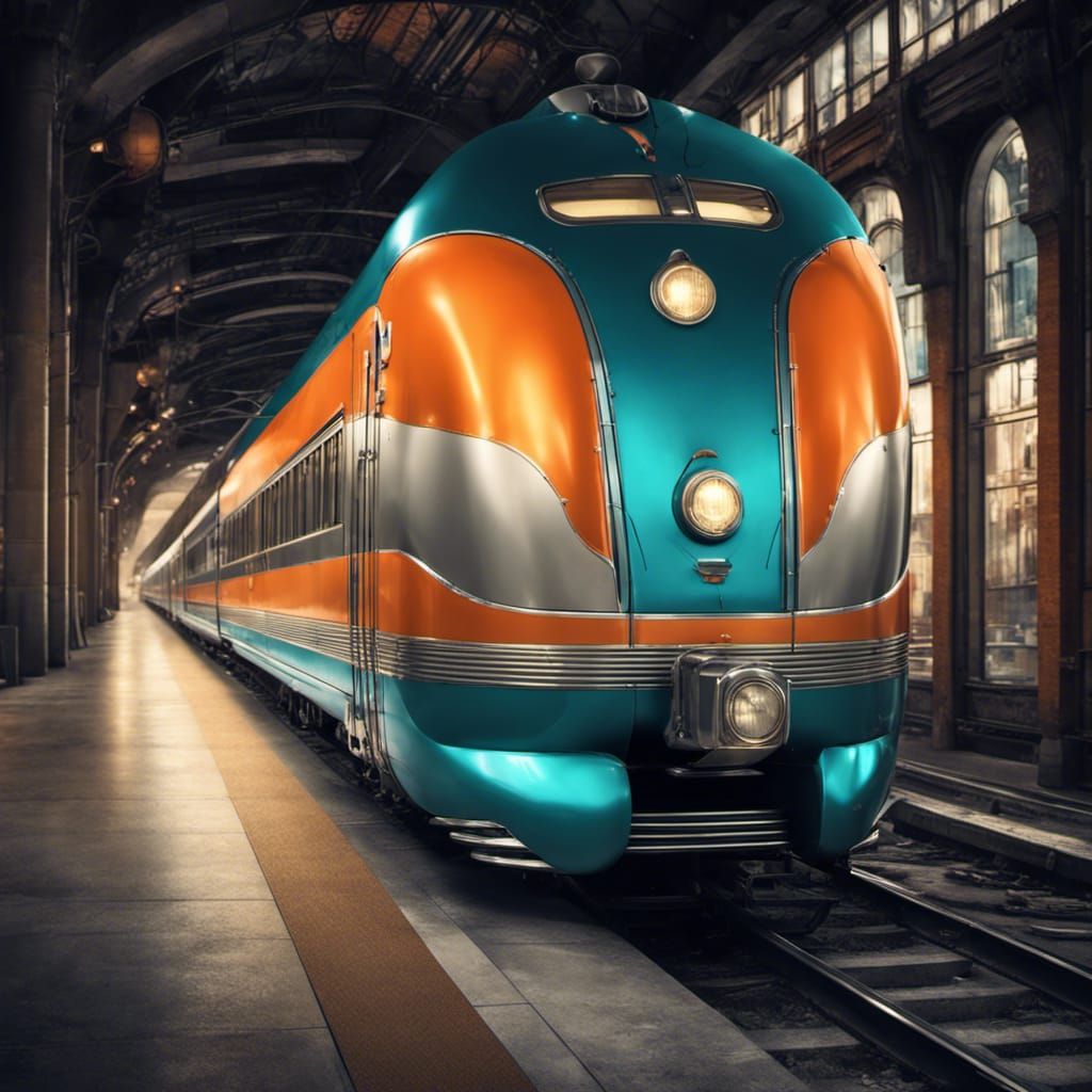 Transcontinental Streamliner - AI Generated Artwork - NightCafe Creator