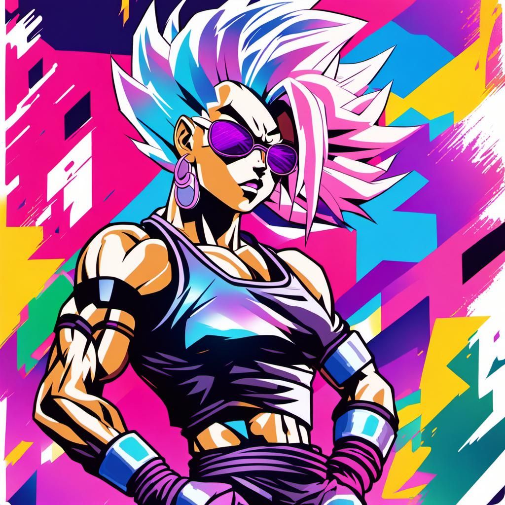 Saiyan with Super Swag - AI Generated Artwork - NightCafe Creator