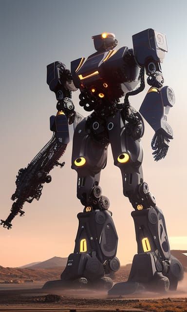 Battle Mech Assult System - AI Generated Artwork - NightCafe Creator