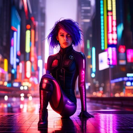 Cyberpunk netrunner - AI Generated Artwork - NightCafe Creator