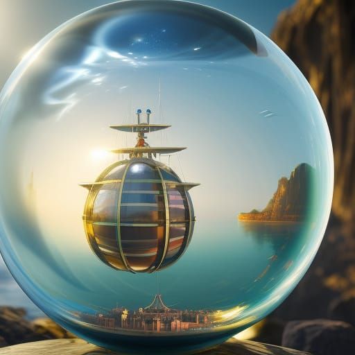 transparent sphere - AI Generated Artwork - NightCafe Creator