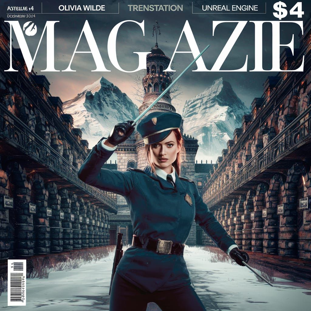 Glossy Magazine Cover Art in Unreal Engine 5 Style - AI Art