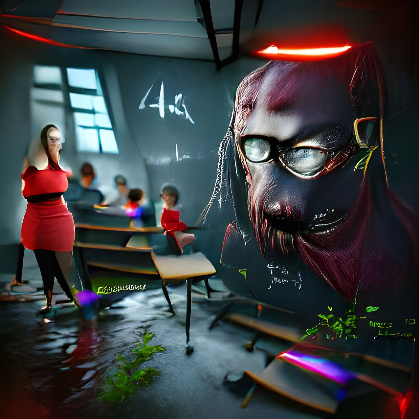The math class with secret. - AI Generated Artwork - NightCafe Creator