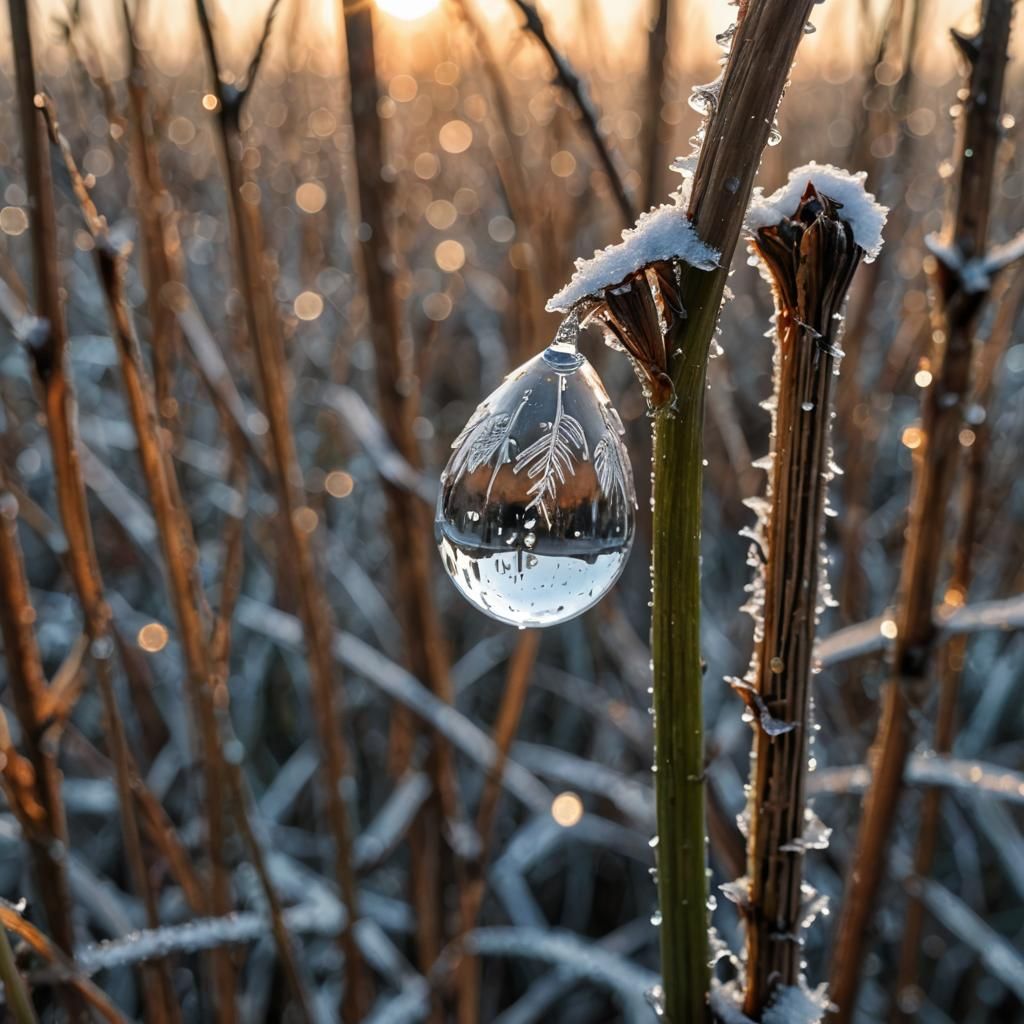 Frozen dew - AI Generated Artwork - NightCafe Creator