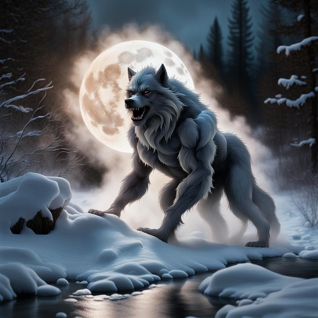 Werewolf moon - AI Generated Artwork - NightCafe Creator