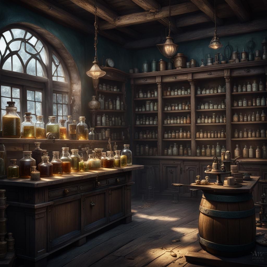 The potion store - AI Generated Artwork - NightCafe Creator