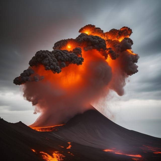 Volcanic Eruption - AI Generated Artwork - NightCafe Creator
