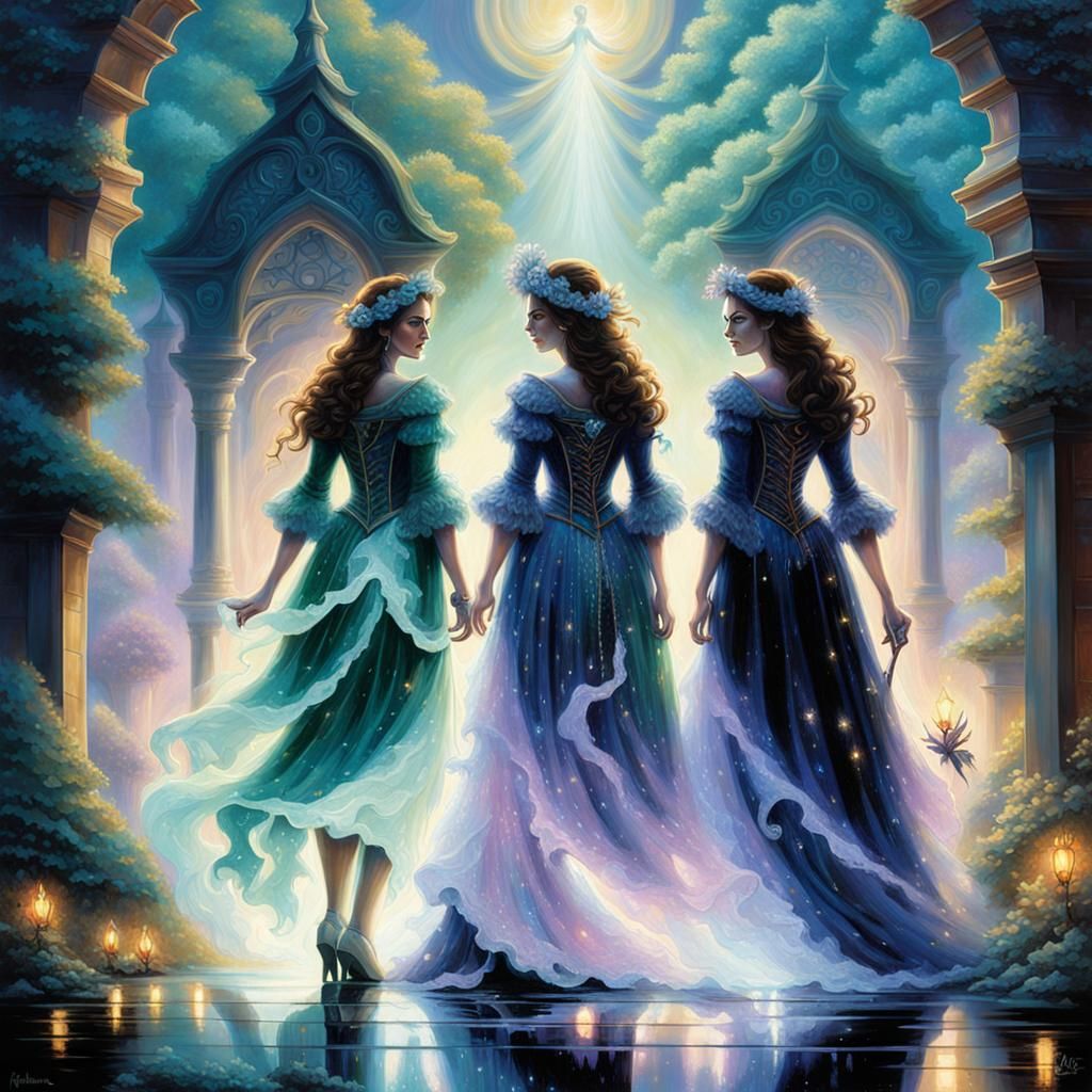 The three fates - AI Generated Artwork - NightCafe Creator