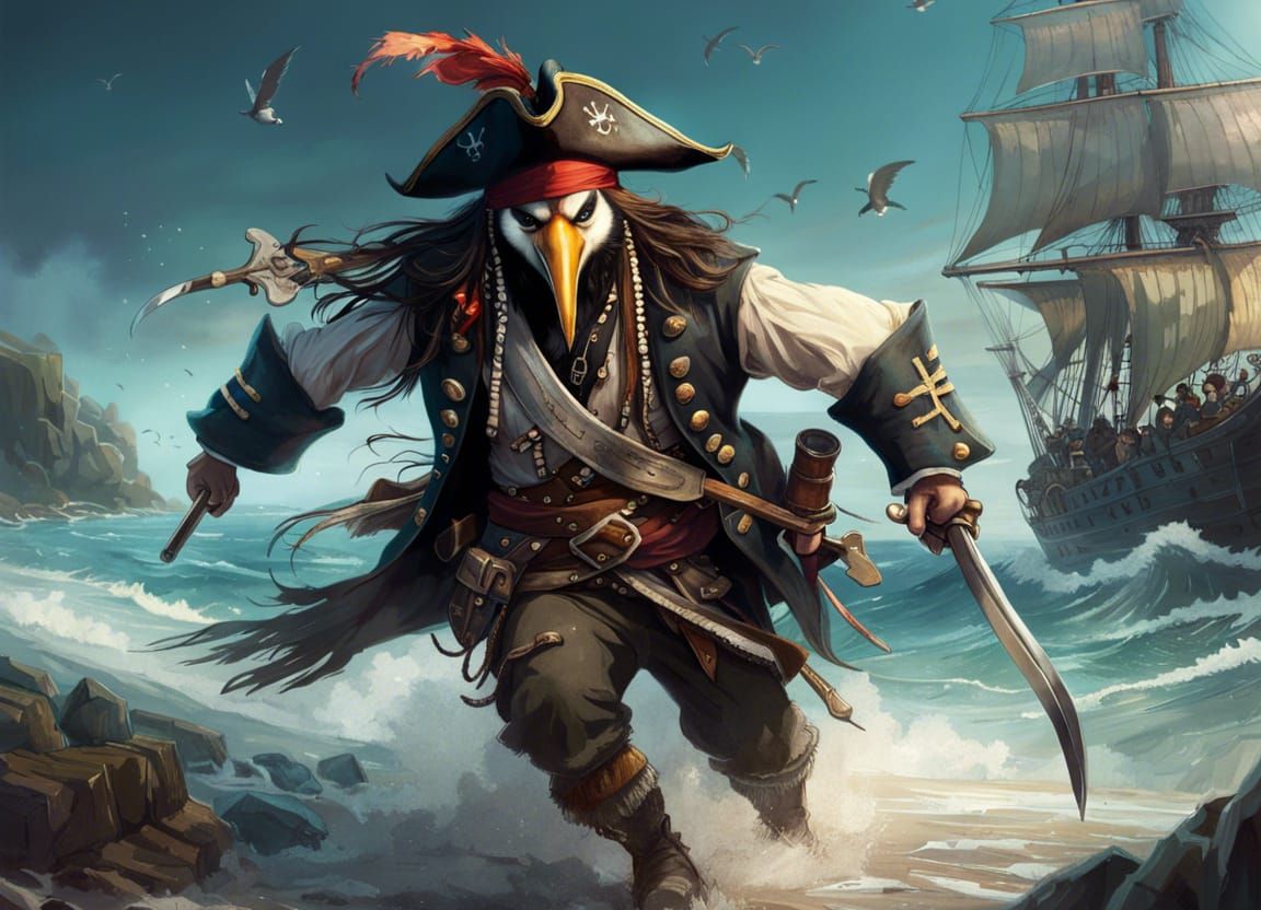 "Arrr, the fiercest feathered pirate of the seven seas!" - AI Generated ...