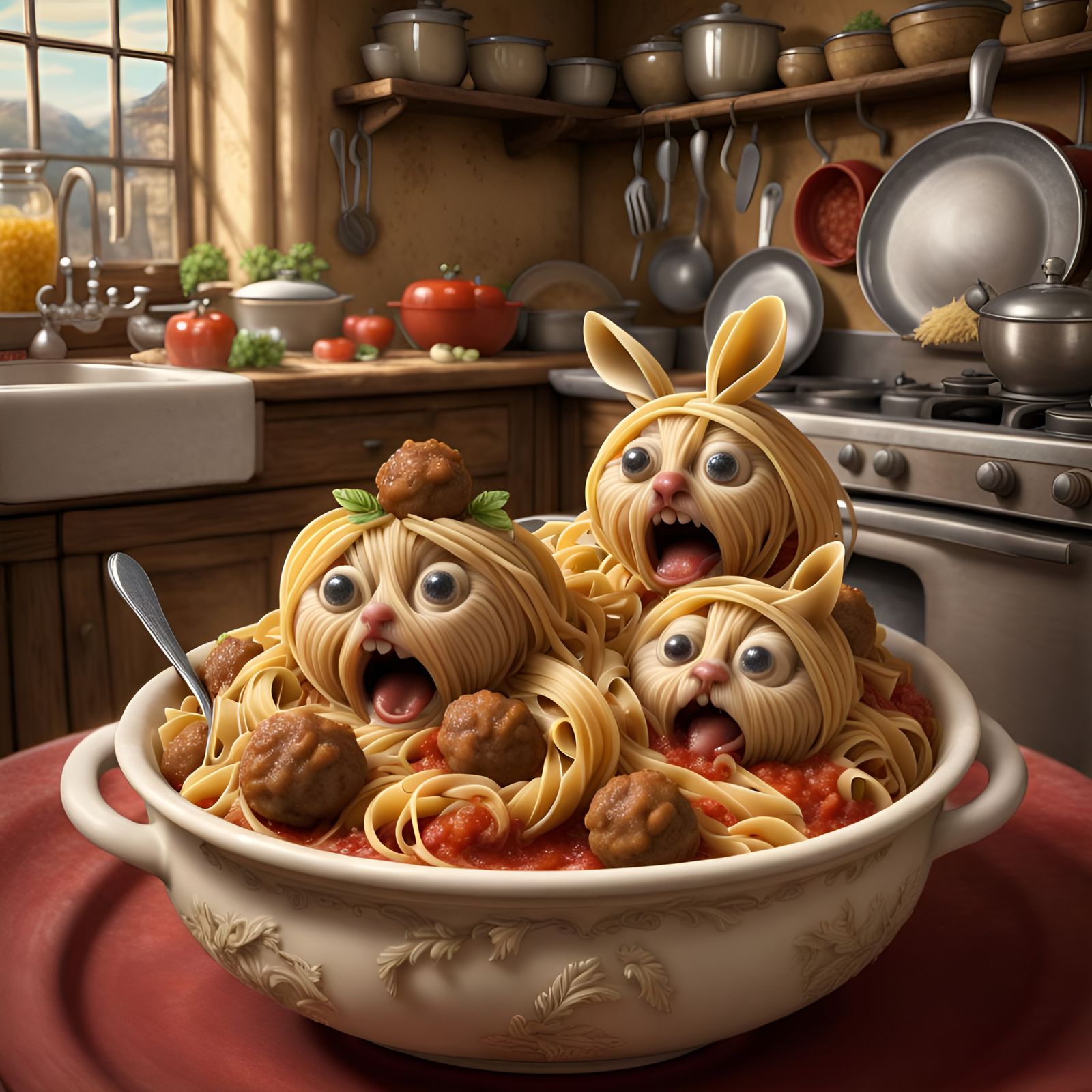 The Joy of Pasta - AI Generated Artwork - NightCafe Creator