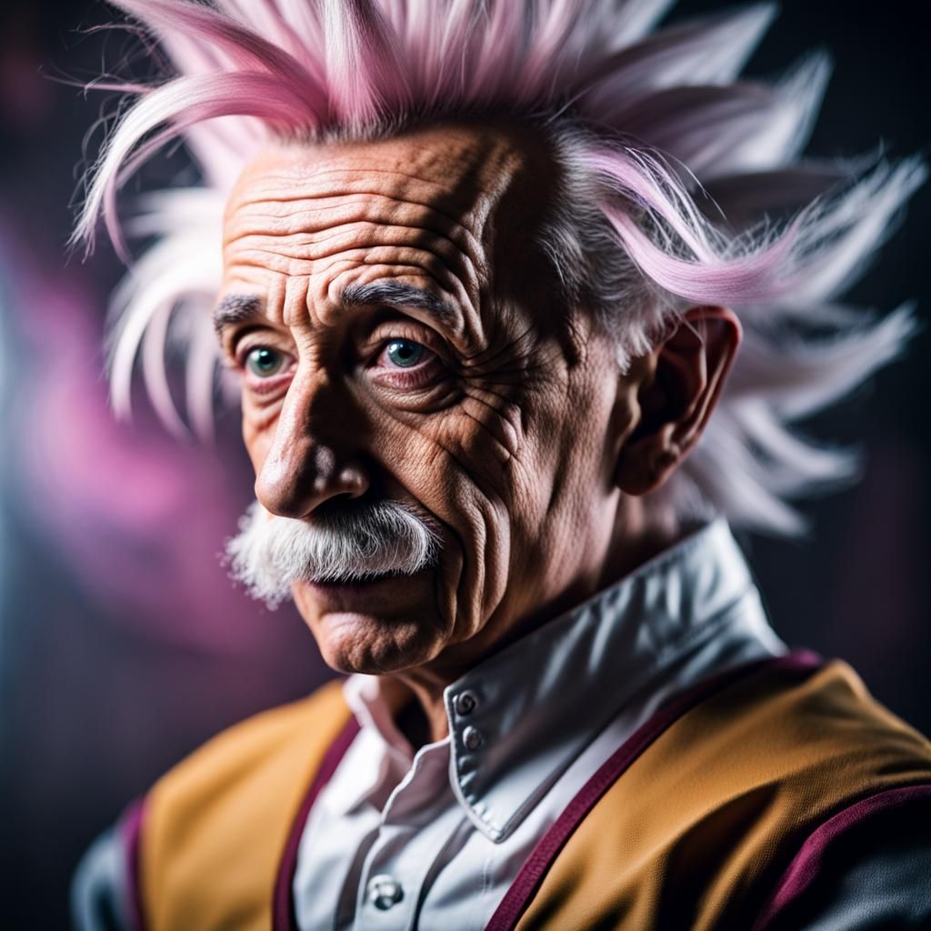 Punk Rock Einstein - AI Generated Artwork - NightCafe Creator