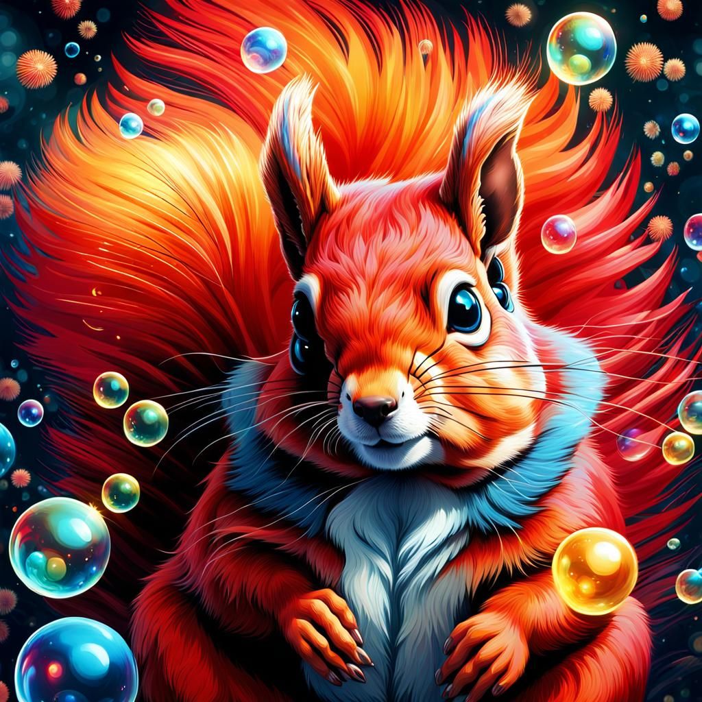 Bubbly Squirrel - AI Generated Artwork - NightCafe Creator