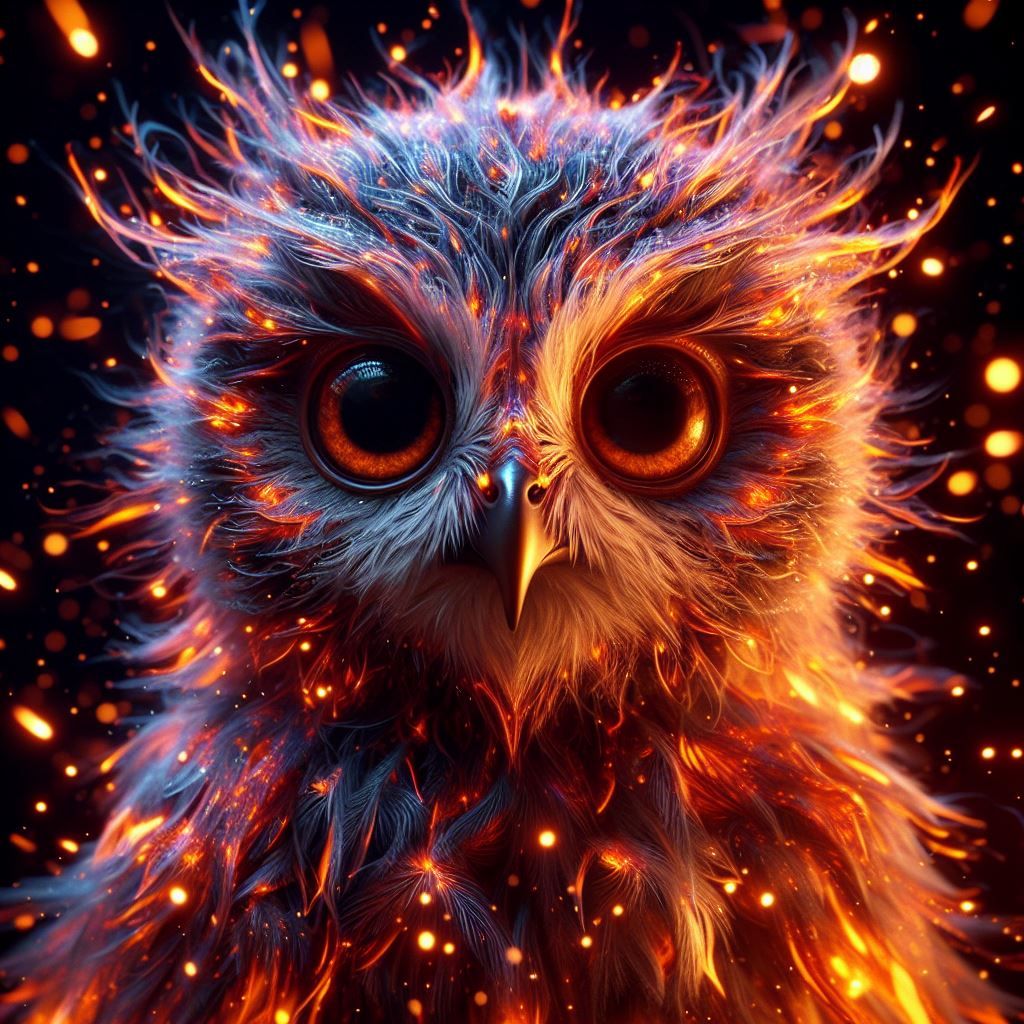 fire owl - AI Generated Artwork - NightCafe Creator