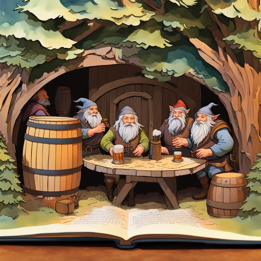 YESTERDAY CHALLENGE - Story of 4 Drunk Dwarves - AI Generated Artwork ...